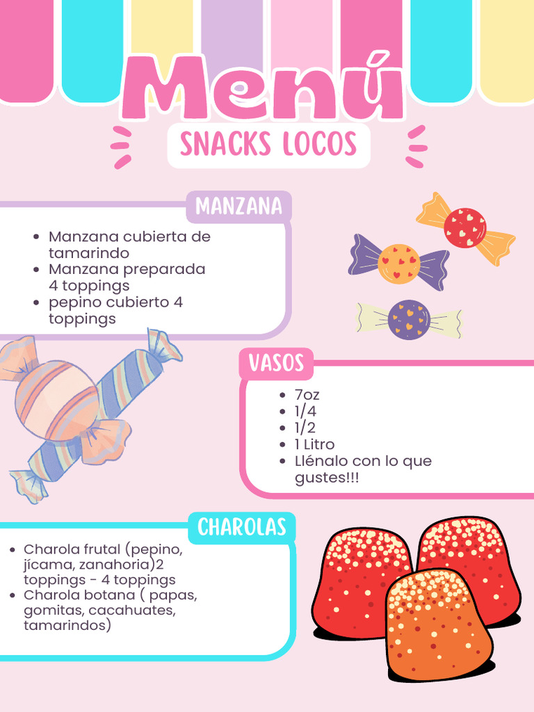 Menu Snacks Locos | PDF