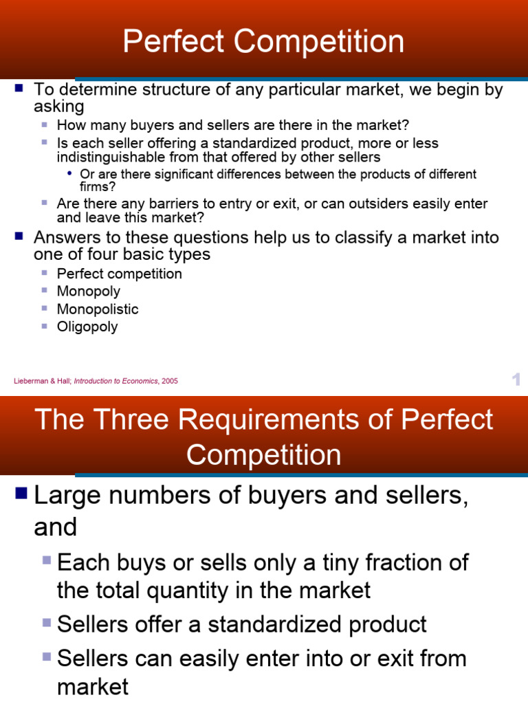 Perfect Competition in Economics Explained | PDF | Perfect Competition ...