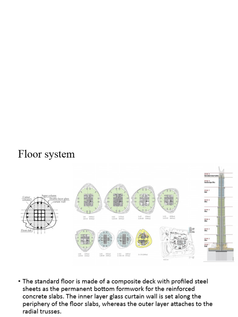 Shanghai Tower Floor System Design | PDF