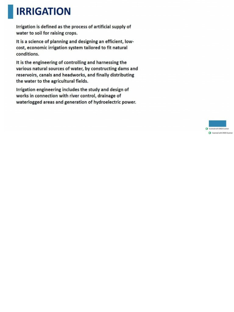 Irrigation | PDF