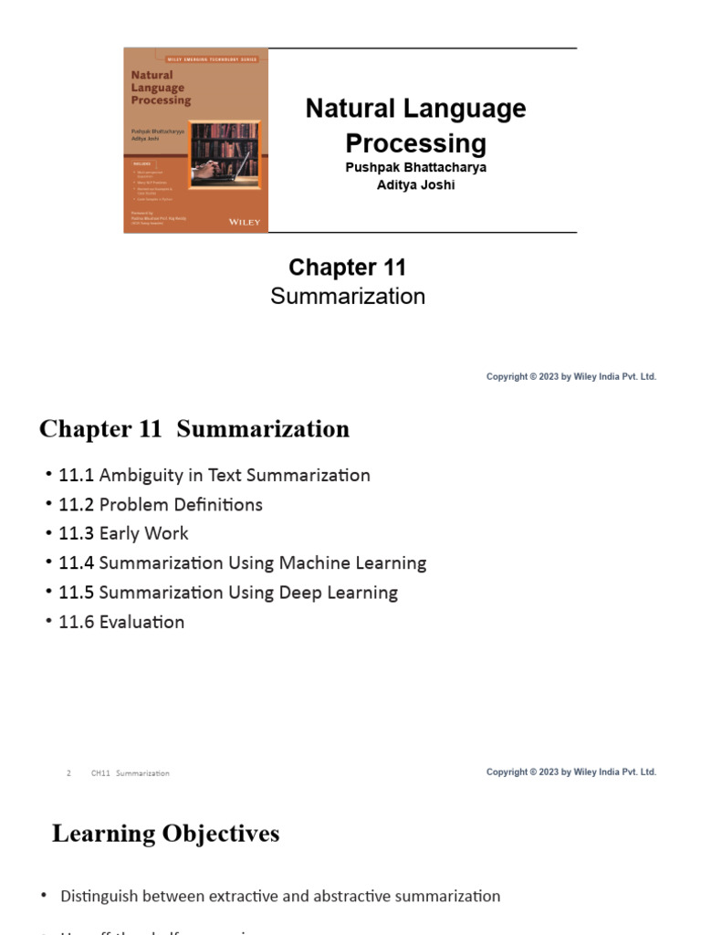 NLP - PPT - CH 11 | PDF | Machine Learning | Algorithms