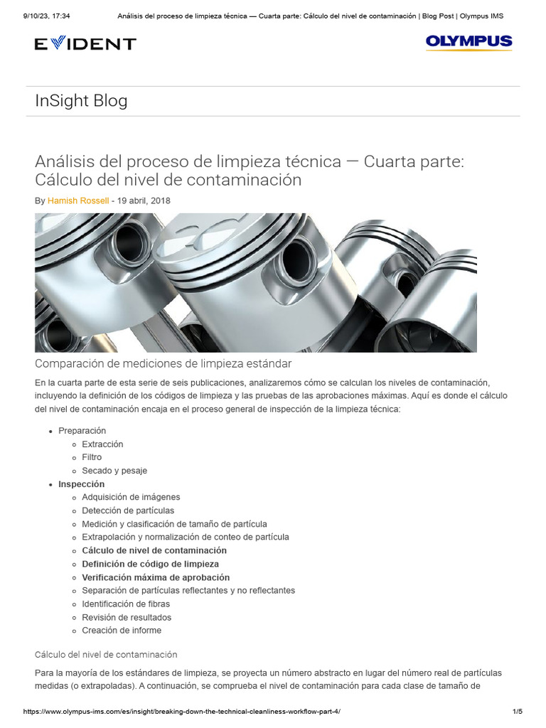 Análisis del proceso de limpieza técnica — Cuarta parte_ Cálculo del nivel de contaminación ...