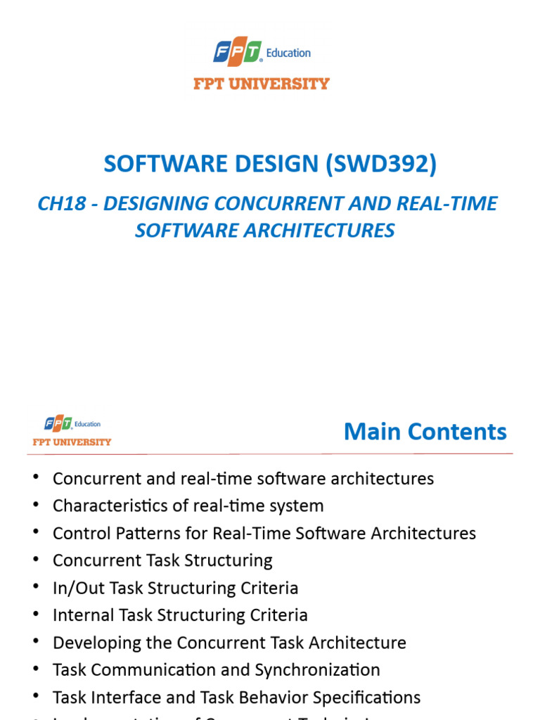 Designing Concurrent Real-Time Architectures | PDF | System | Input/Output