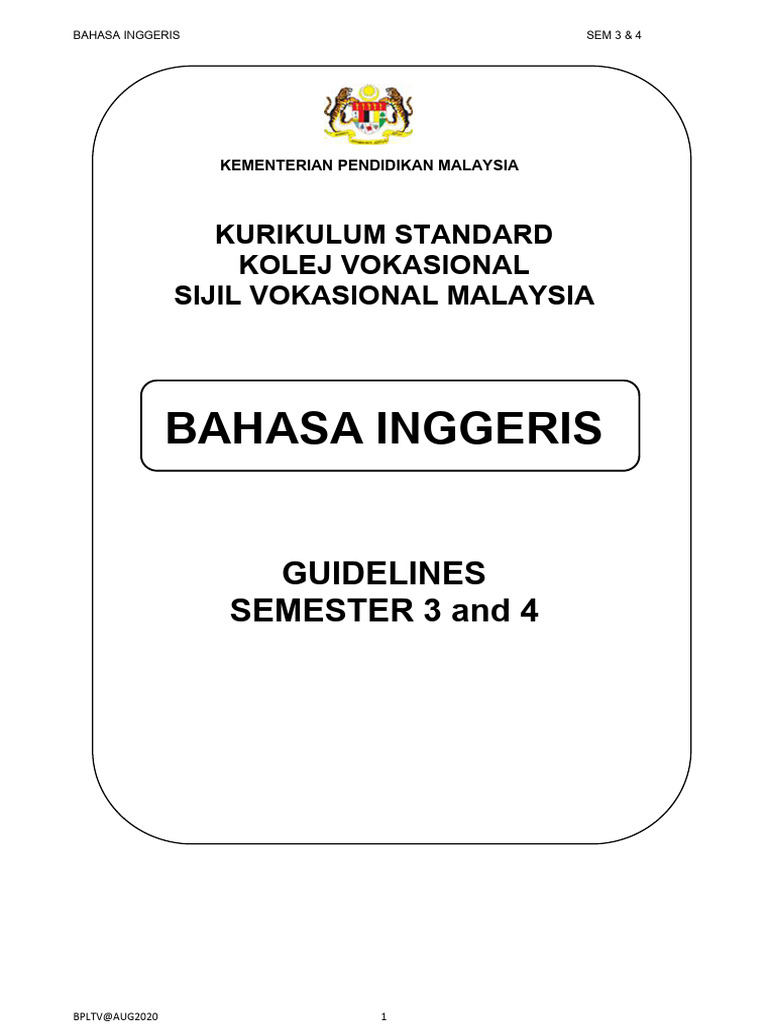 Guidelines For Sem 3 - 4 | PDF | Learning | Vocabulary