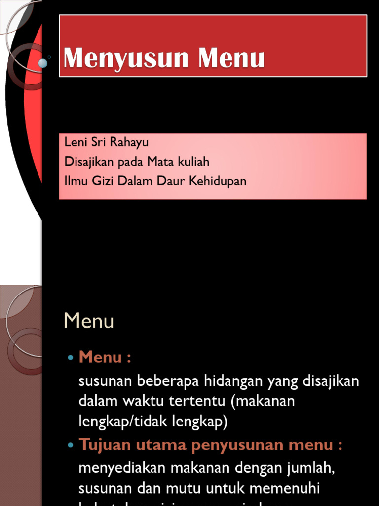 Menyusun Menu | PDF