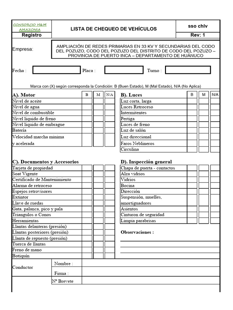 check list DIARIO DE VEHICULOS | PDF | Vehículos de lujo | Vehículos check list DIARIO DE VEHICULOS | PDF | Vehículos de lujo | Vehículos