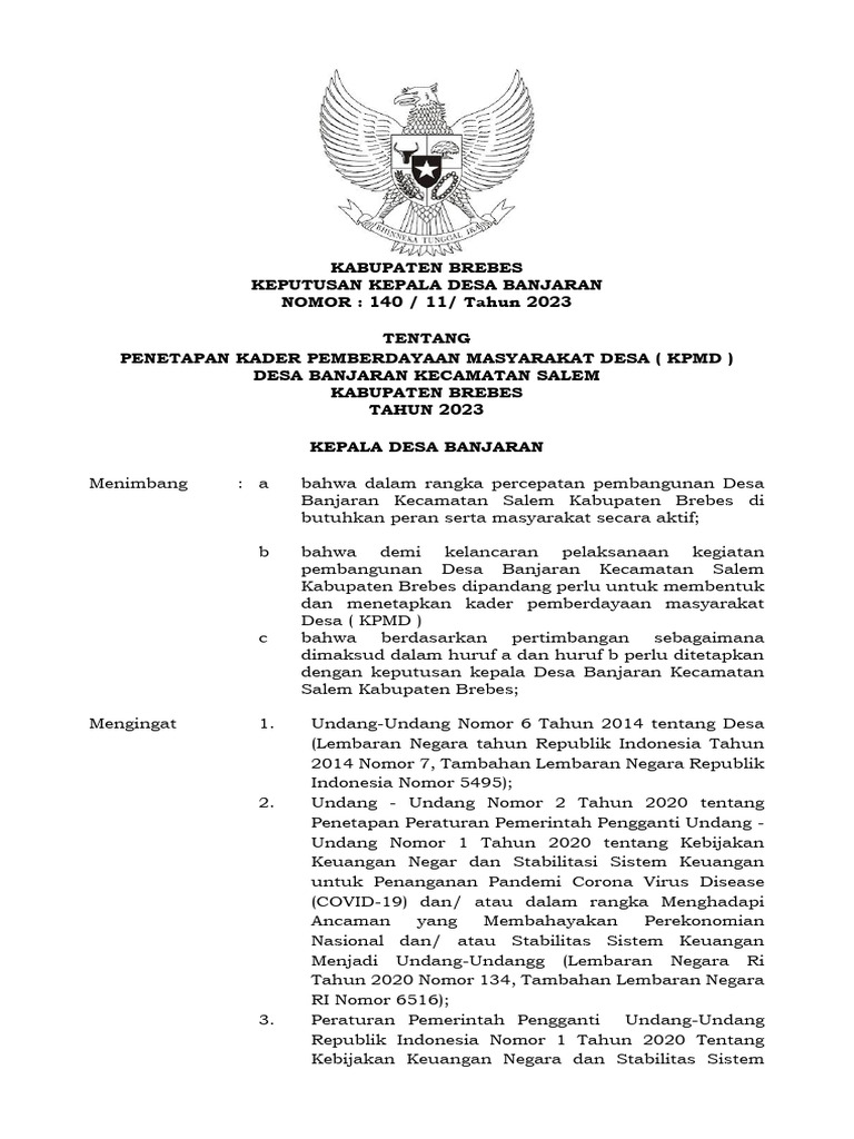 SK KPMD 2023 BANJARAN | PDF