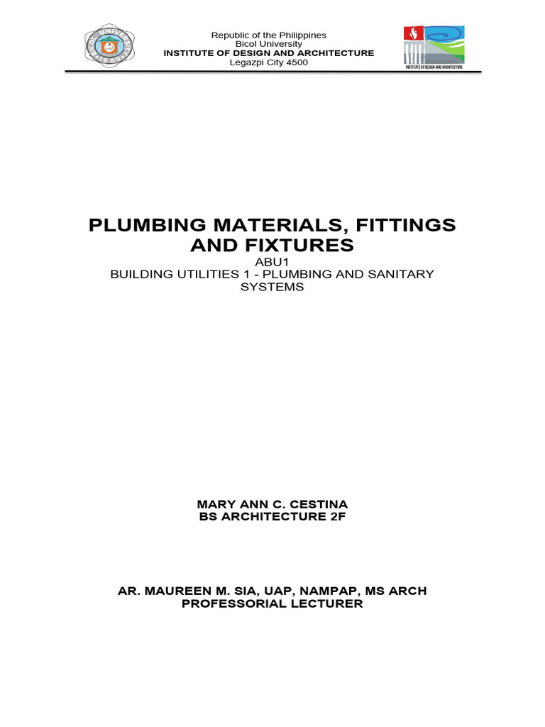 Cestina, Mary Ann C. - 2F - Abu1 | PDF | Plumbing | Soldering