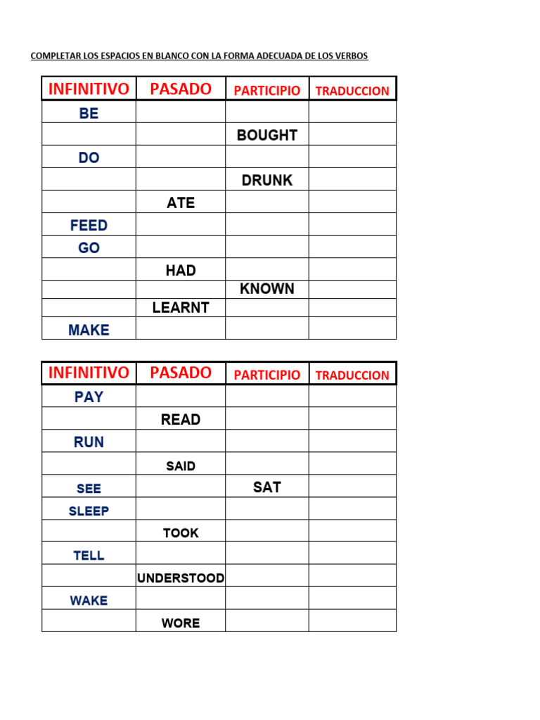 Completar Verbos Pdf Linguistics Linguistic Morphology