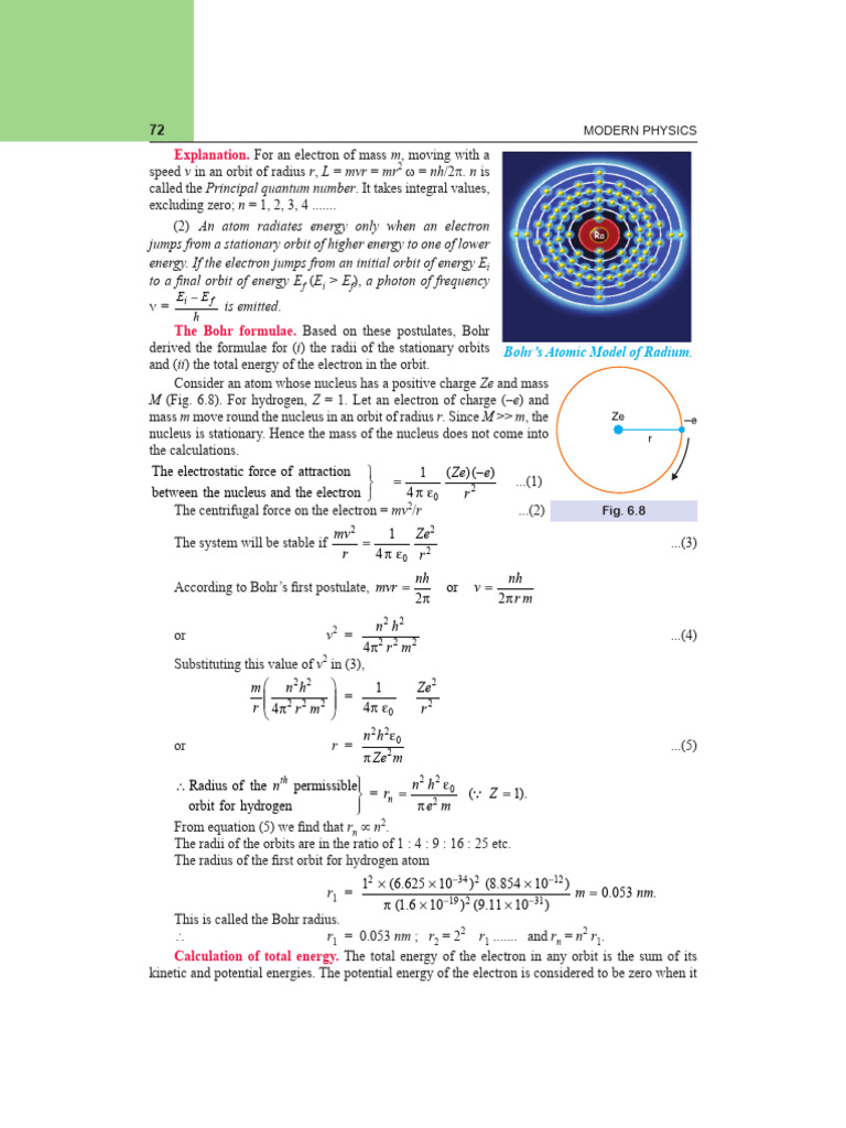 Bohr Atom Model | Download Free PDF | Quantum Mechanics | Physics