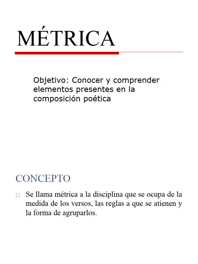 Metrica | PDF | Metro (poesía) | Rima