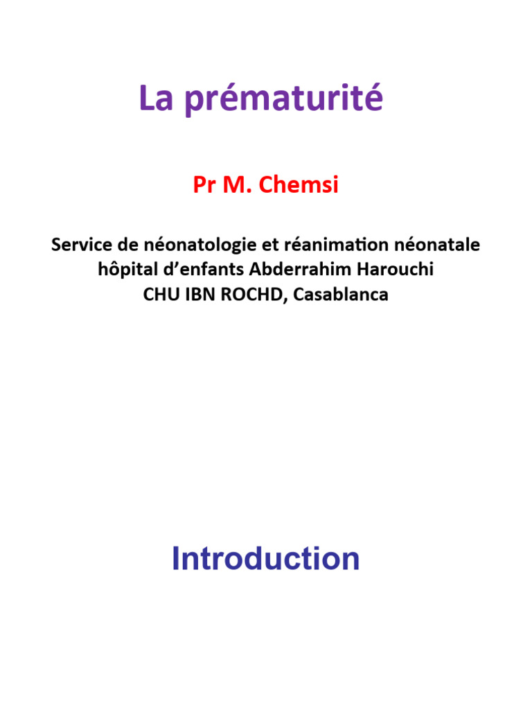 Prématurité : Étiologies et Score de Farr | PDF | Grossesse | Obstétrique