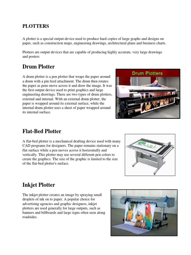 Week 9 - PLOTTERS | PDF