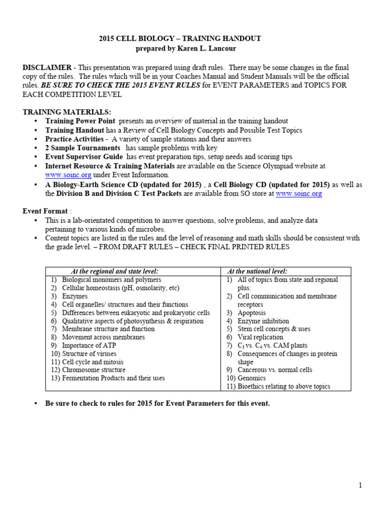 Cell Bio Handout 2015 Pdf Endoplasmic Reticulum Photosynthesis