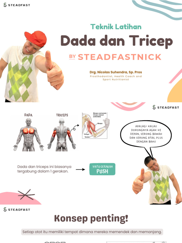 Teknik Latihan Dada dan Tricep | PDF | Kesehatan Holistik | Gaya Hidup