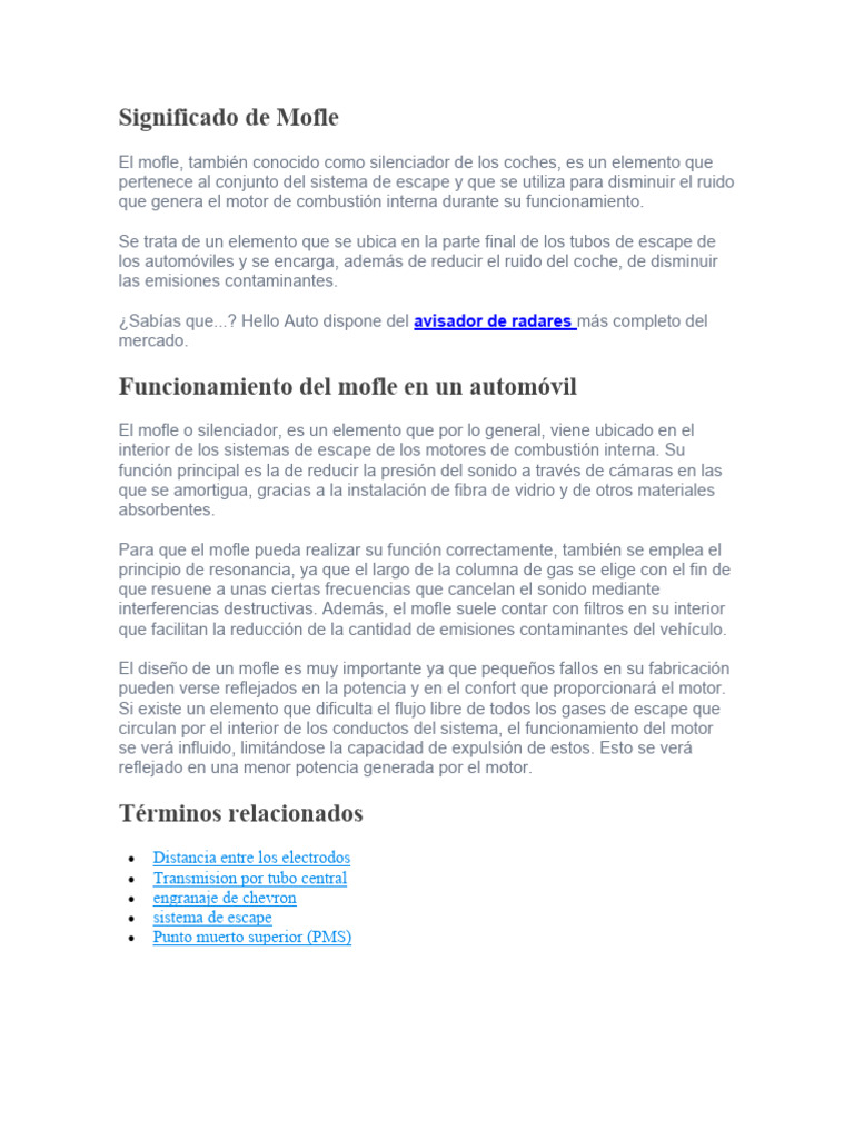 Mofle | PDF