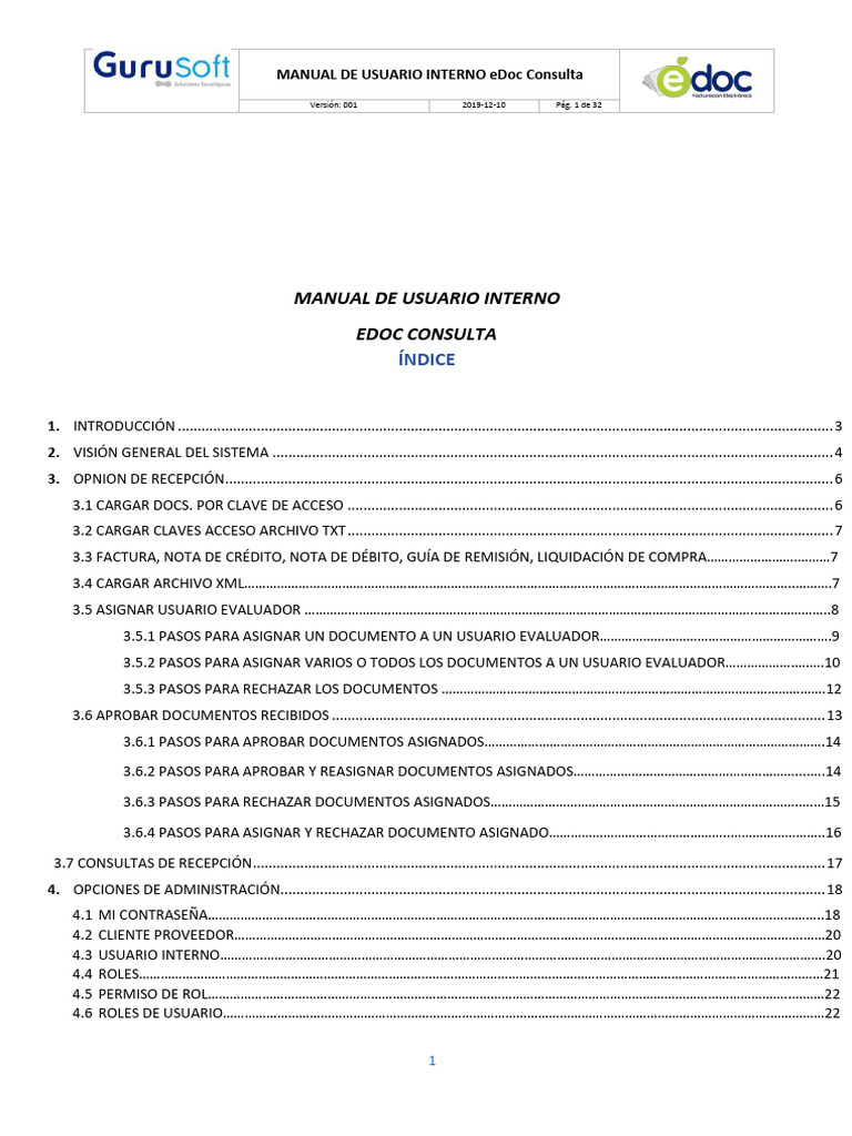 Manual de Usuario Interno eDoc Consulta | PDF | Archivo de computadora ...