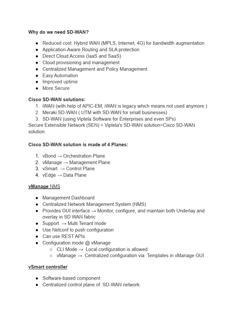 Basics of SD-WAN | PDF | Router (Computing) | Computer Network