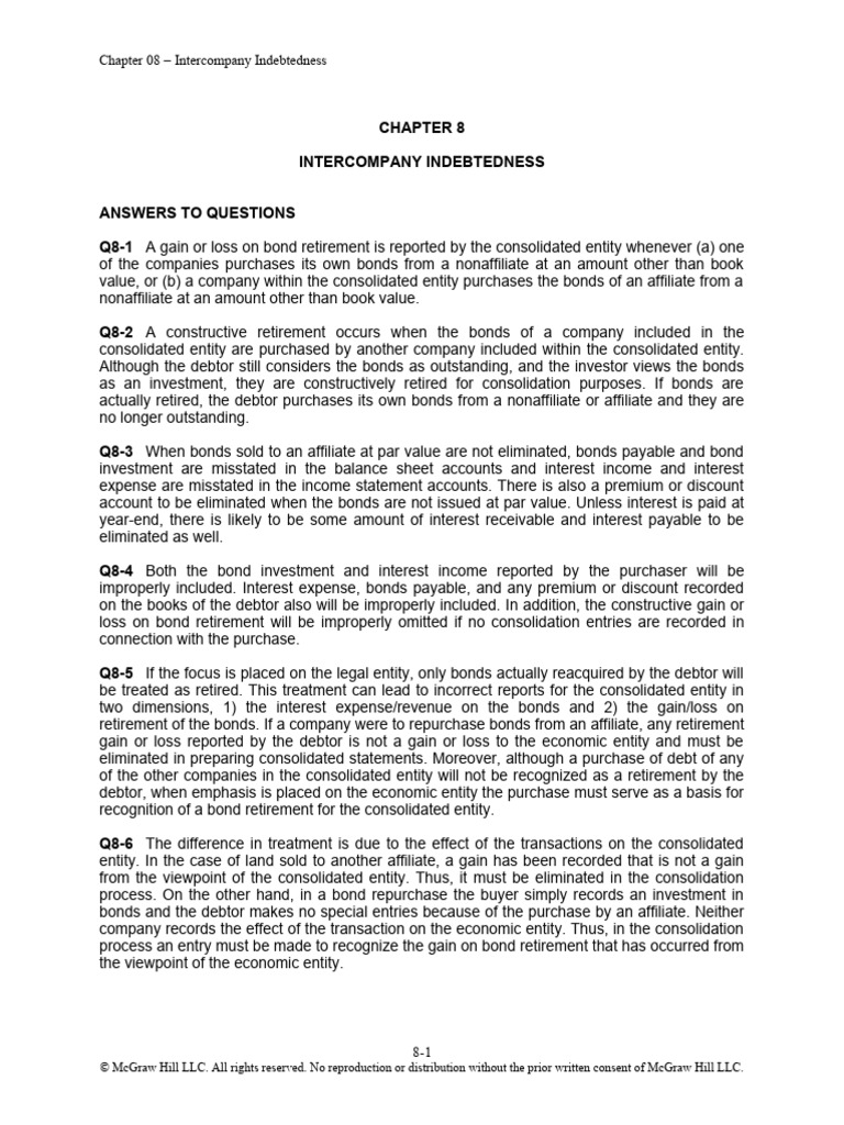 Christensen 13e CH08 SM EIM | PDF | Consolidation (Business) | Book Value