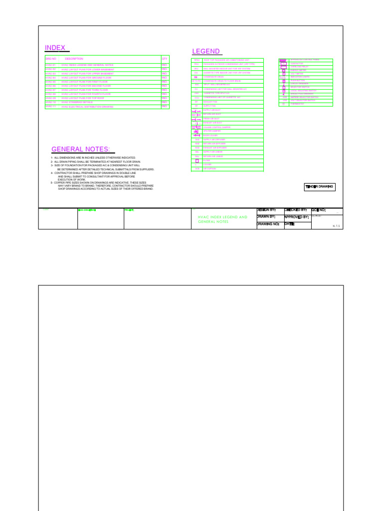 1-Index & Legend | PDF | Duct (Flow) | Air Conditioning