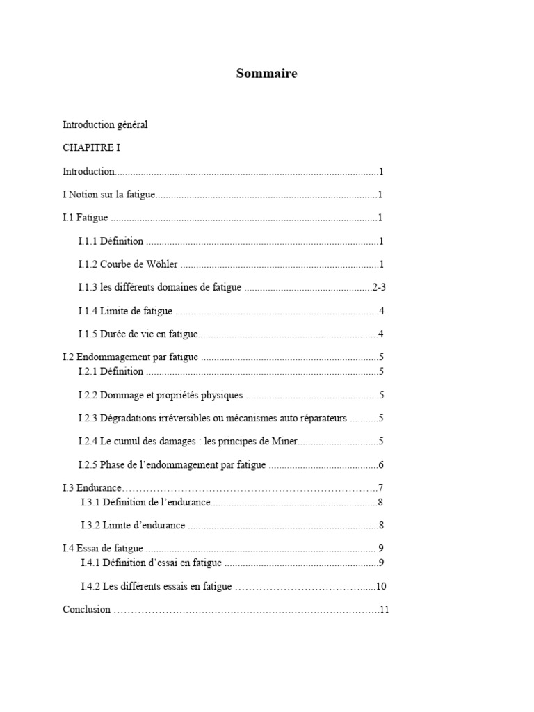 Étude de la fatigue et de l'endommagement | PDF | Fatigue (matériau ...