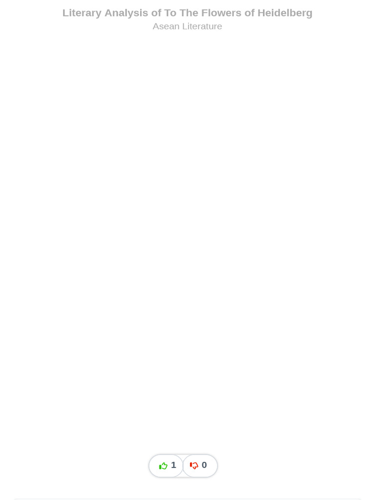 Literary Analysis of To The Flowers of Heidelberg - Compress | Download ...