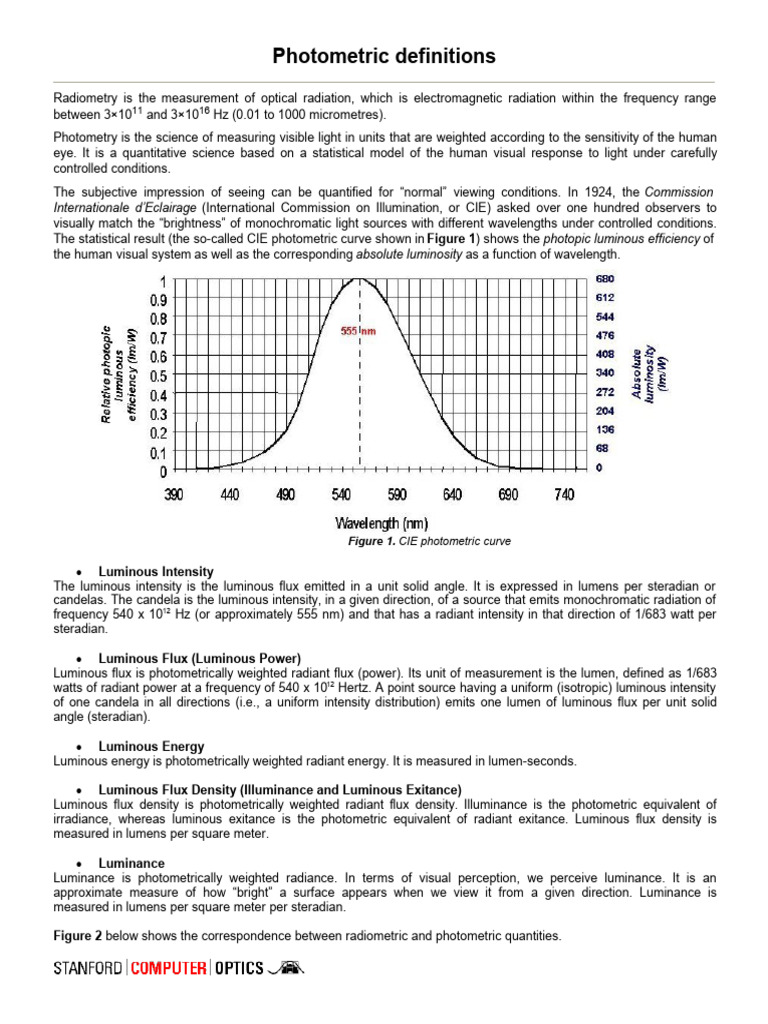 Photometry | PDF | Electromagnetic Radiation | Waves
