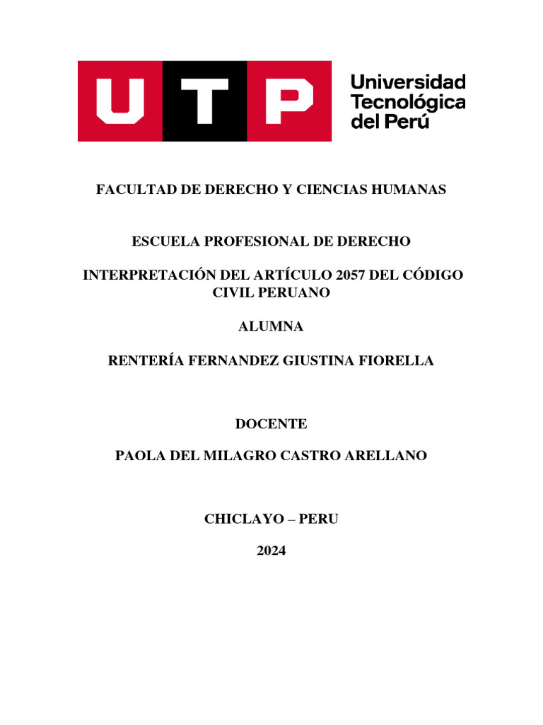 Interpretación Del 2057 | PDF | Perú | Domicilio (Ley)