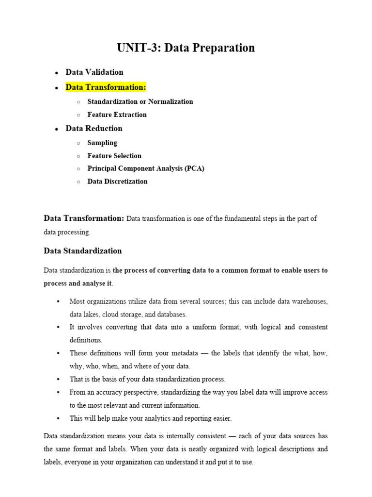 Data Transformation & Reduction | PDF | Principal Component Analysis | Machine Learning