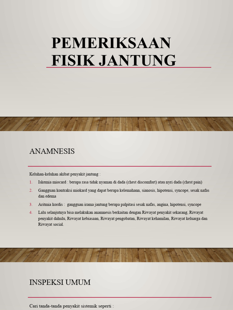 Tentiran Pemeriksaan Fisik Jantung | PDF