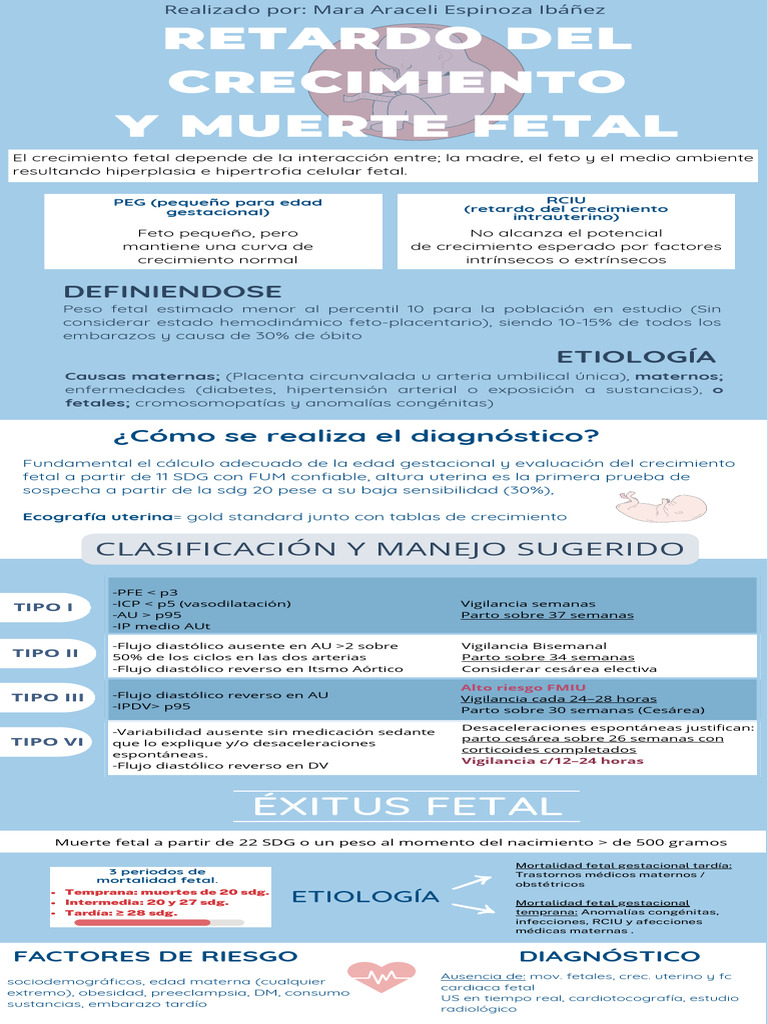 Infografía Retardo Del Crecimiento y Muerte Fetal | PDF | Feto | El ...