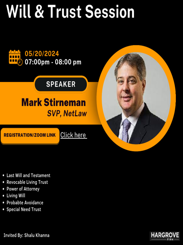 NetLaw Estate Planning Webinar Registration | PDF | Law | Finance ...