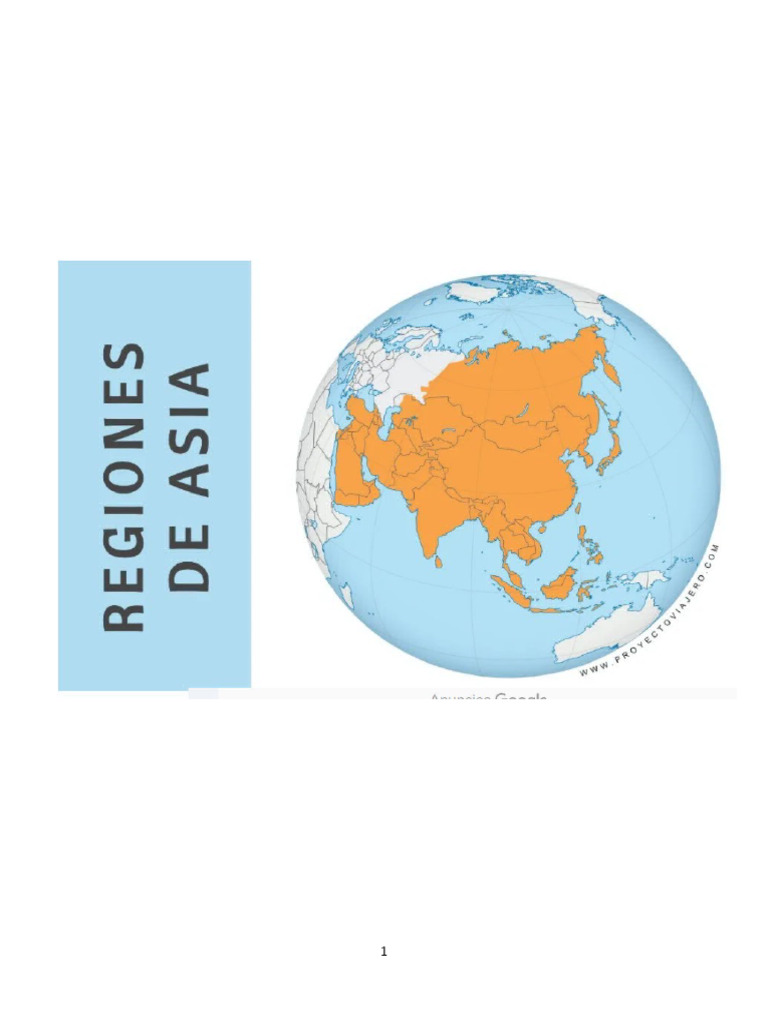 Regiones de Asia | PDF | Asia | El sudeste de Asia