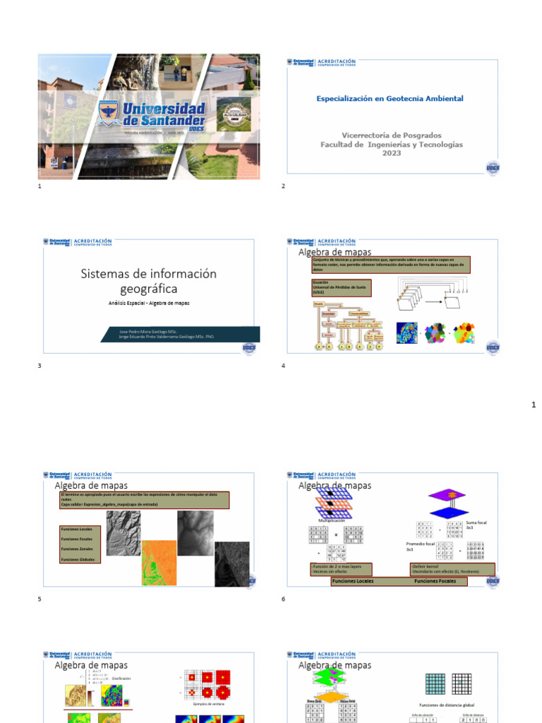 Presentacion 23 - Analisis Espacial Raster | PDF | Álgebra | Mapa