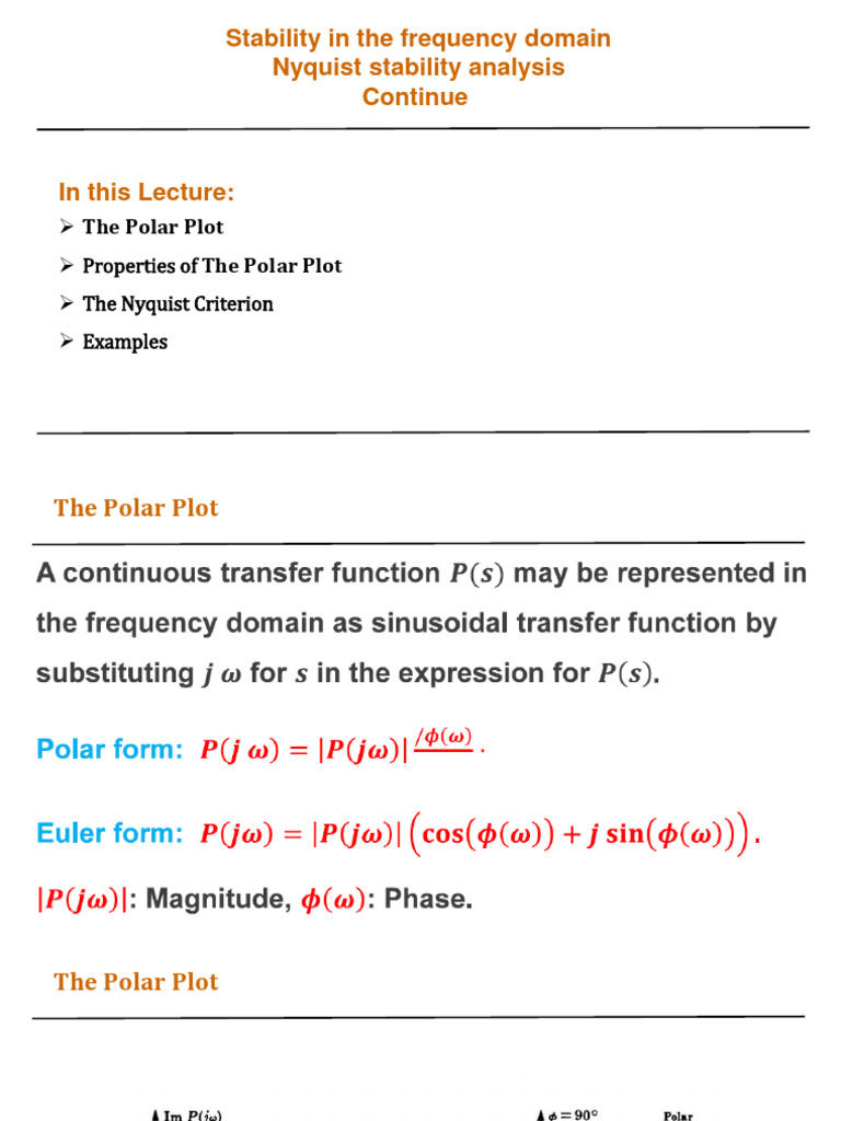 Lecture 380-20-201 Nyquist P2 | PDF | Mathematical Objects | Mechanics
