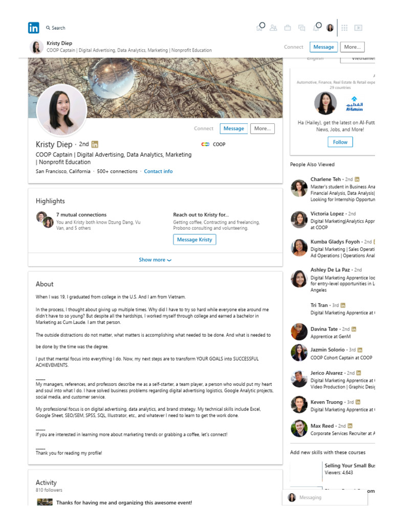 Kristy Diep - LinkedIn | PDF | Search Engine Marketing | Digital Marketing