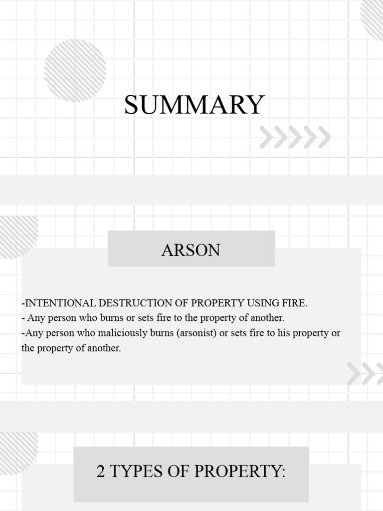Summary | PDF | Arson | Crime & Violence