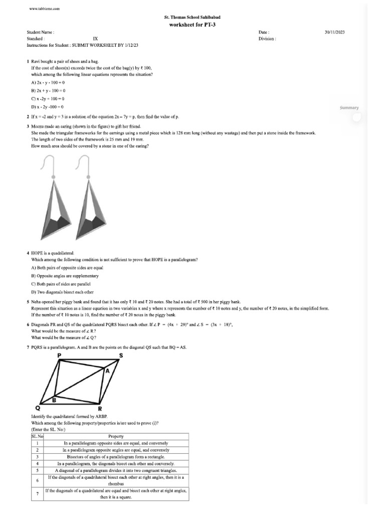 Tabbie Math | PDF