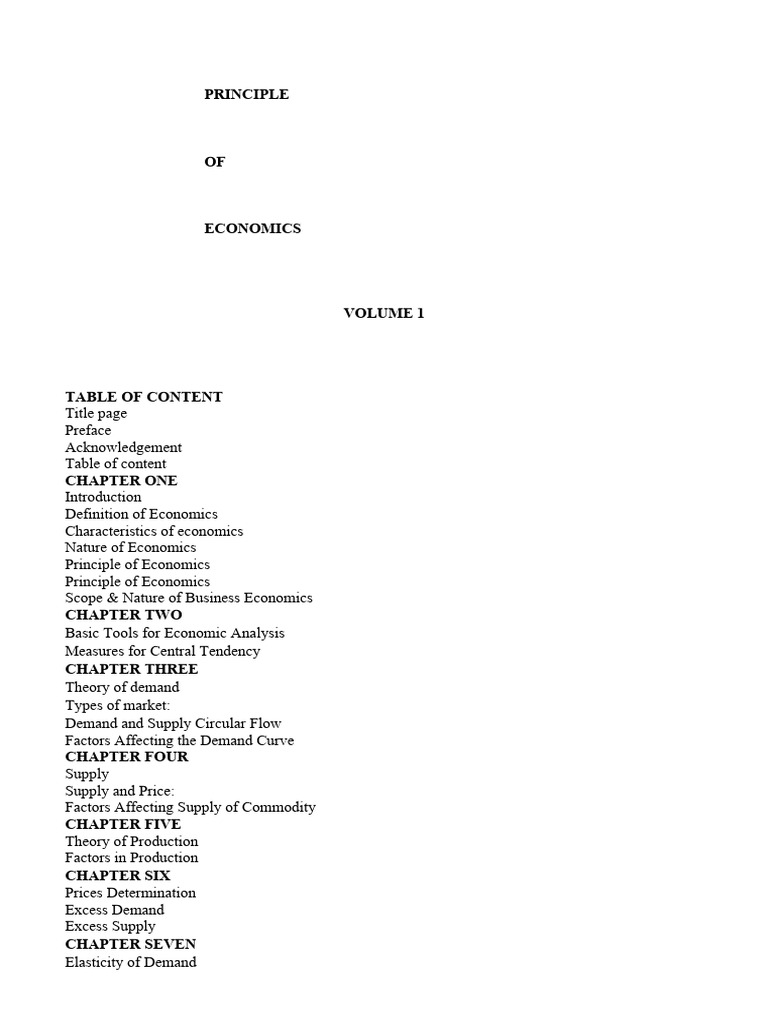 Principle of Economics 1 | PDF | Economics | Microeconomics