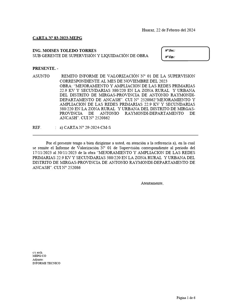 CARTA 81 - VAL 01-SUPER MIRGAS | PDF