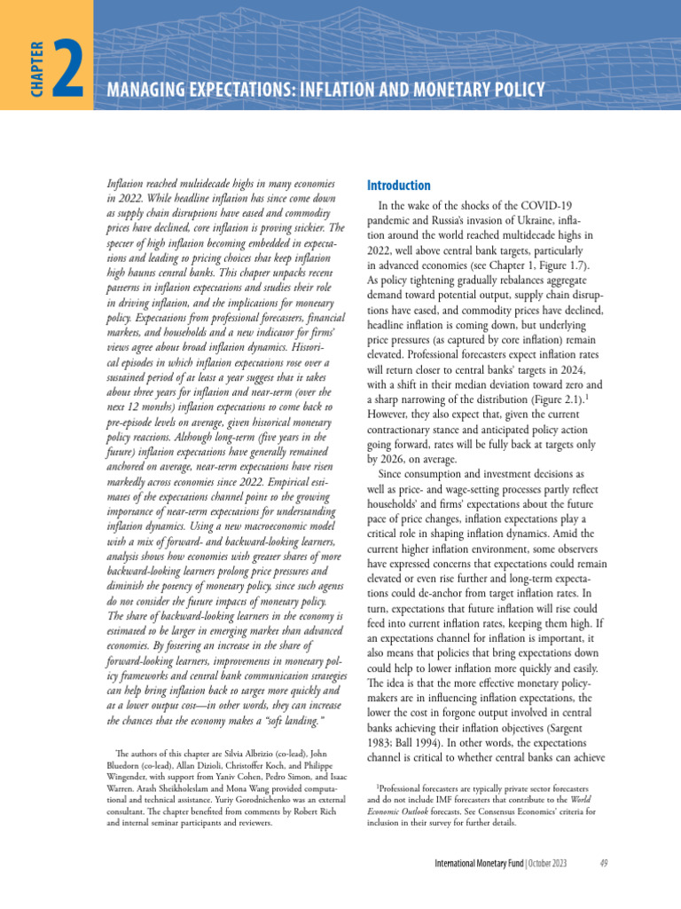 CH 2 | PDF | Inflation | Monetary Policy