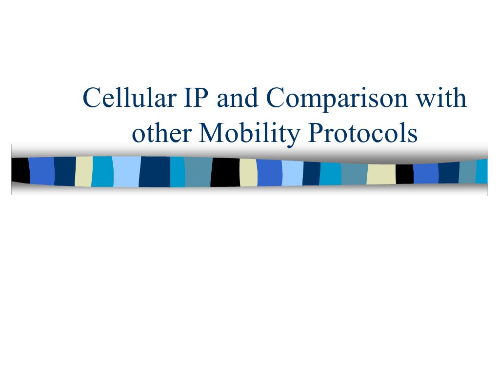 Cellular IP in Mobile Computing | PDF | Routing | Internet Protocols