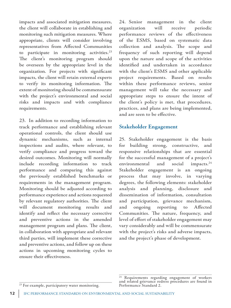 IFC Performance Standards Overview | PDF | Employment | International ...