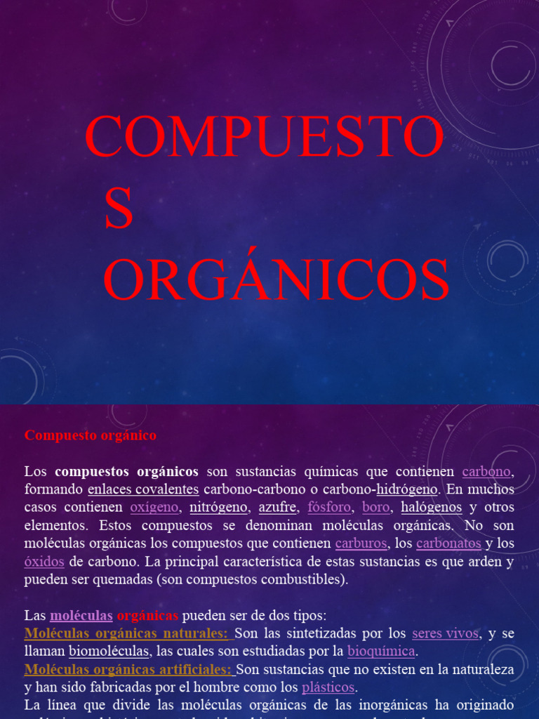 Componentes Orgánicos | PDF | Compuestos orgánicos | Carbohidratos