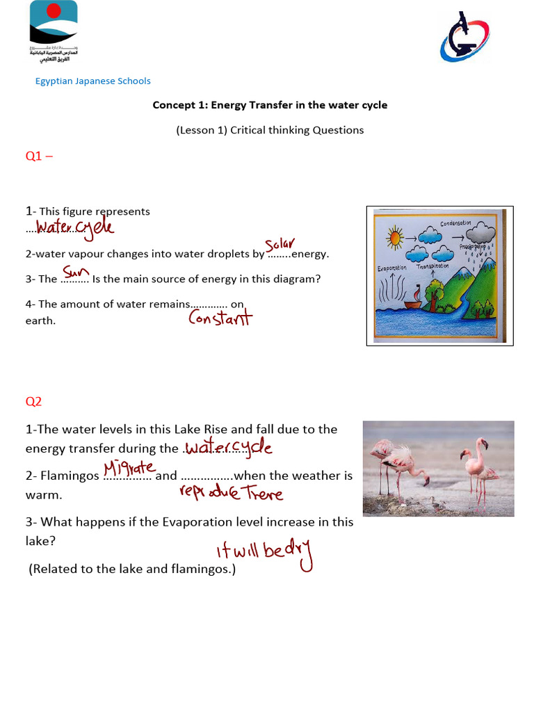 G6 Model Answers Pdf Evaporation Soil