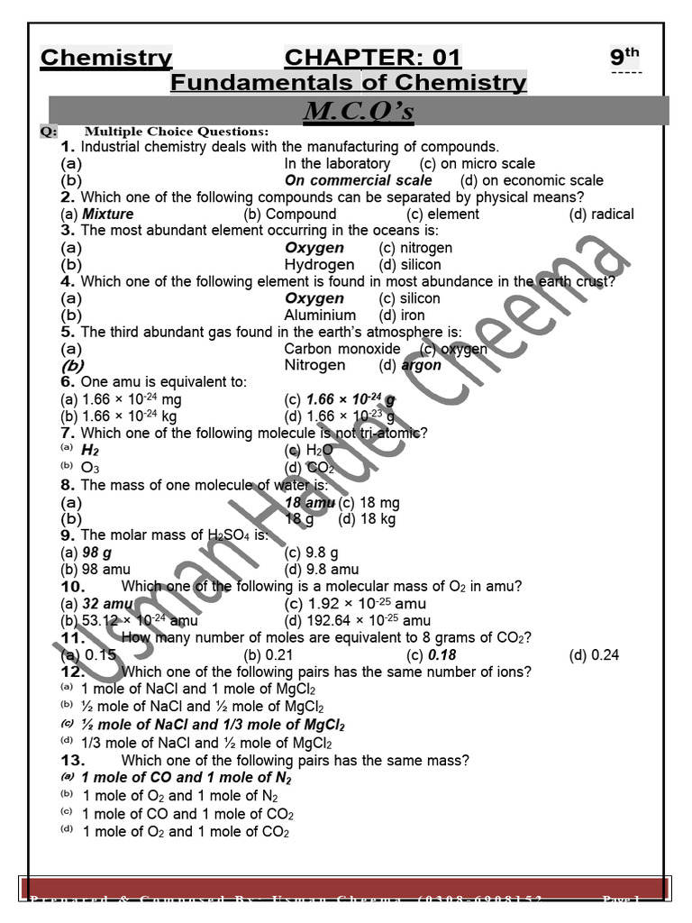9 Key Chemistry EM | PDF | Chemical Bond | Ion