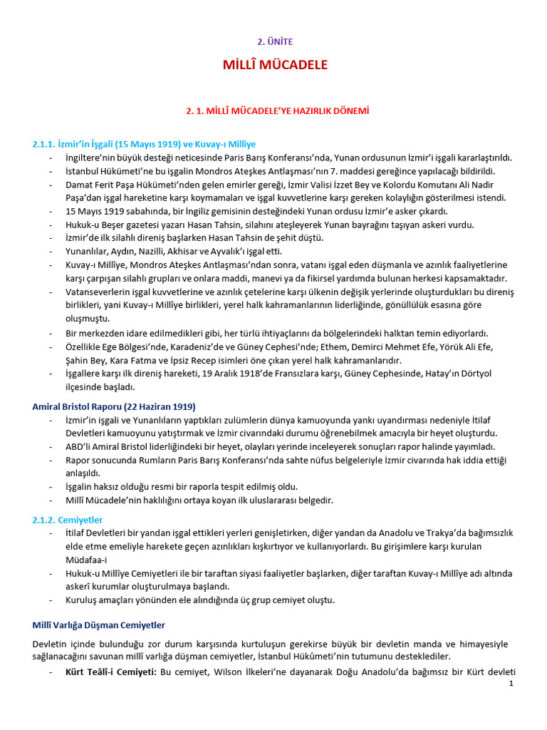 Milli Mücadele | PDF