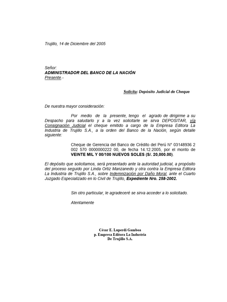 Carta Consigna BNación (La Industria) | PDF | Política