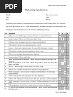 VARK Learning Styles With Questionnaire | PDF | Learning Styles | Cognition