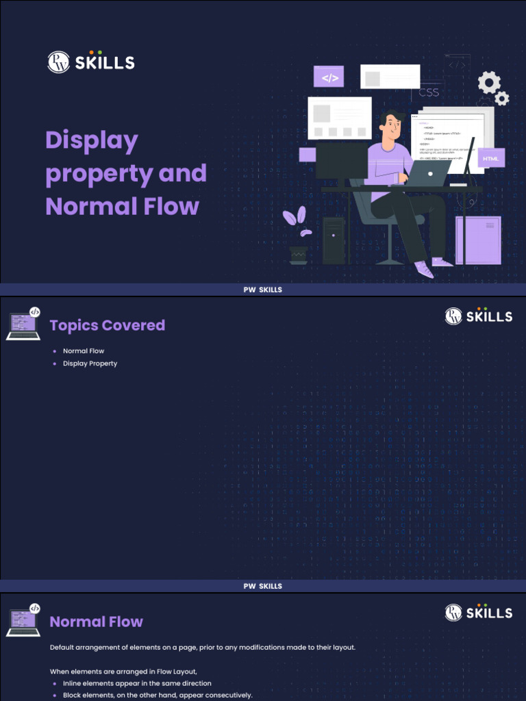 Display Property and Normal Flow | PDF | Html Element | Computer File Formats